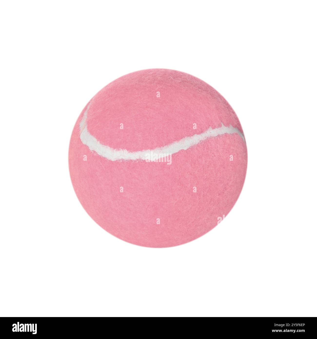 One pink tennis ball isolated on white Stock Photo - Alamy