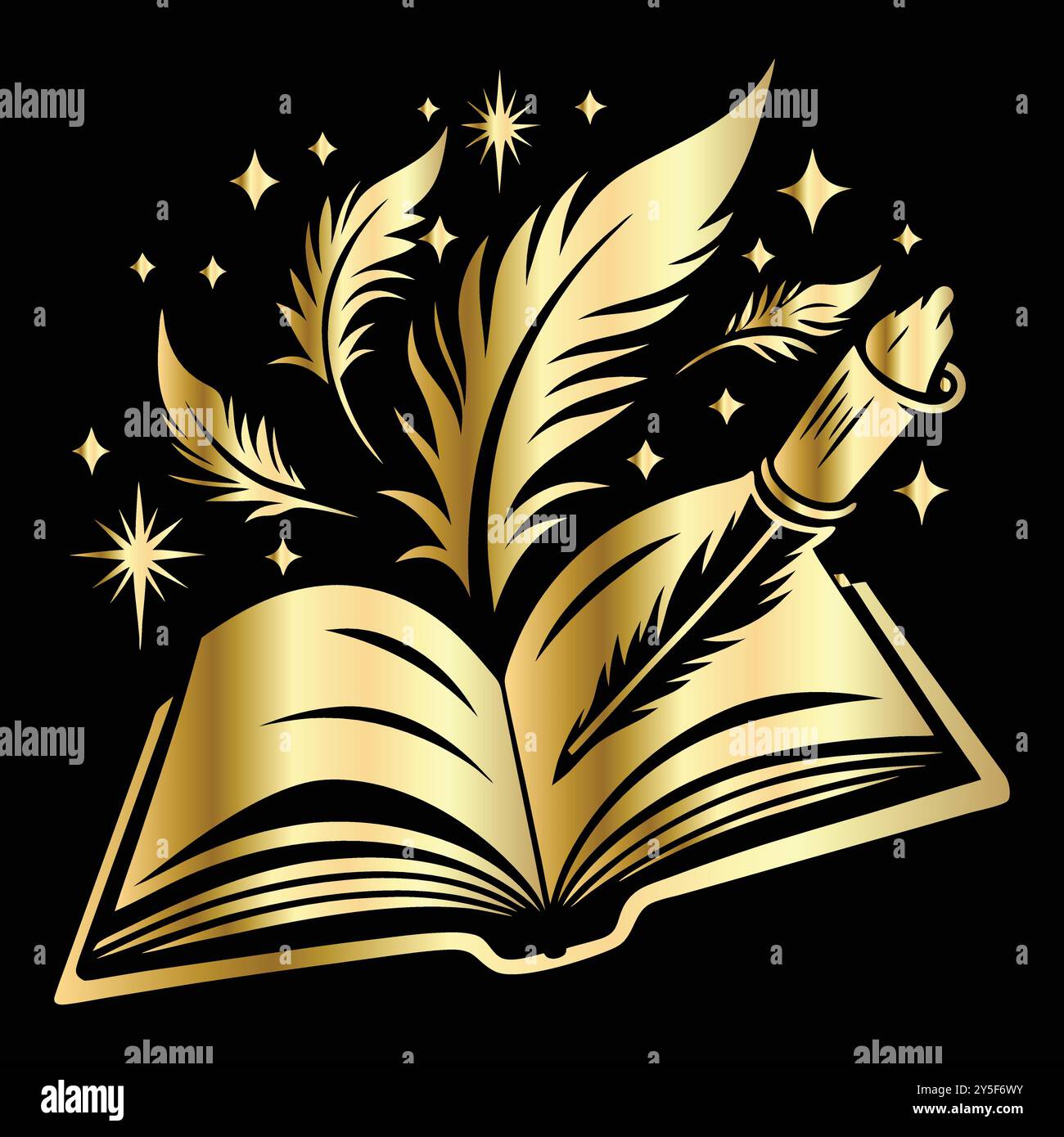 Modern Reading & Writing Logo - Clean Vector Symbols for Writers, Book ...