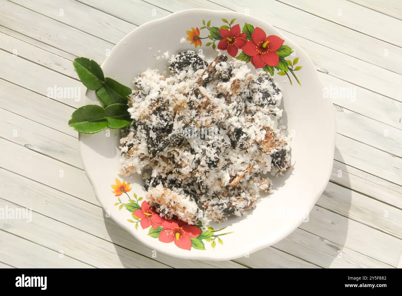 Gatot food with grated coconut topping, Gatot is a typical Indonesian ...