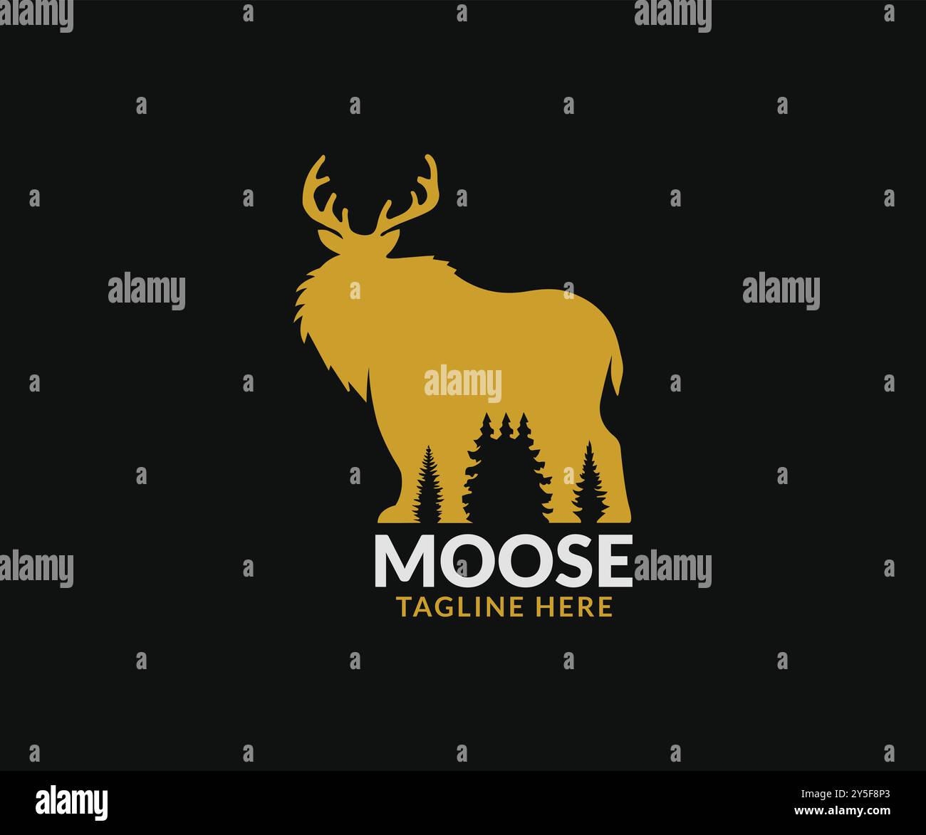 Vintage moose animal logo Stock Vector Image & Art - Alamy