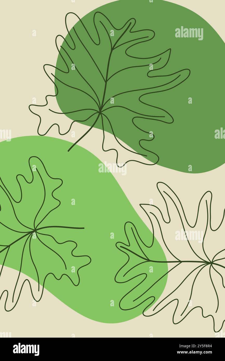 Boho single line art hi-res stock photography and images - Alamy