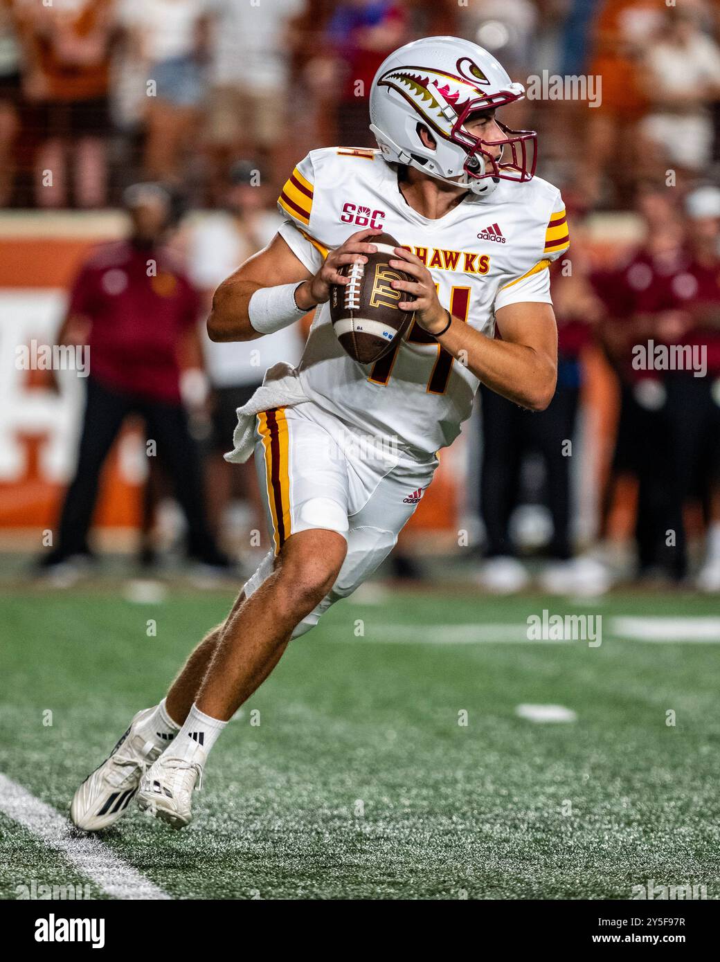 Sept 21, 2024. General Booty #14 of the UL Monroe Warhawks in action vs ...