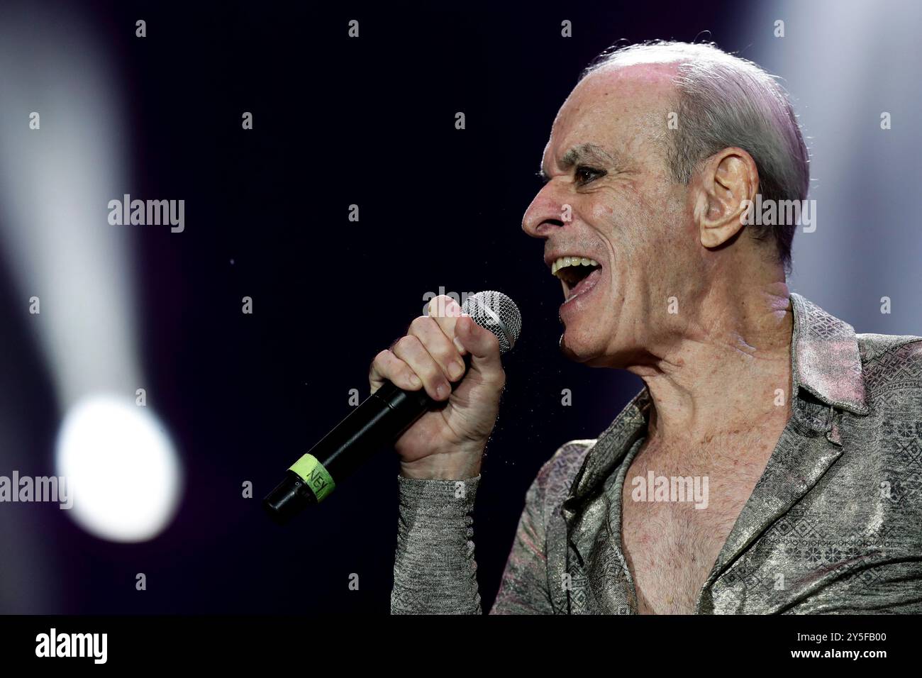 Brazilian singer Ney Matogrosso performs during the Rock in Rio music ...