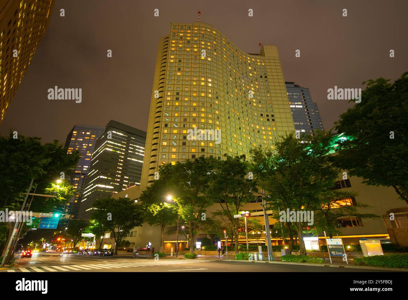 Hilton Tokyo Shinjuku in Kokusai Building at night in West Shinjuku ...