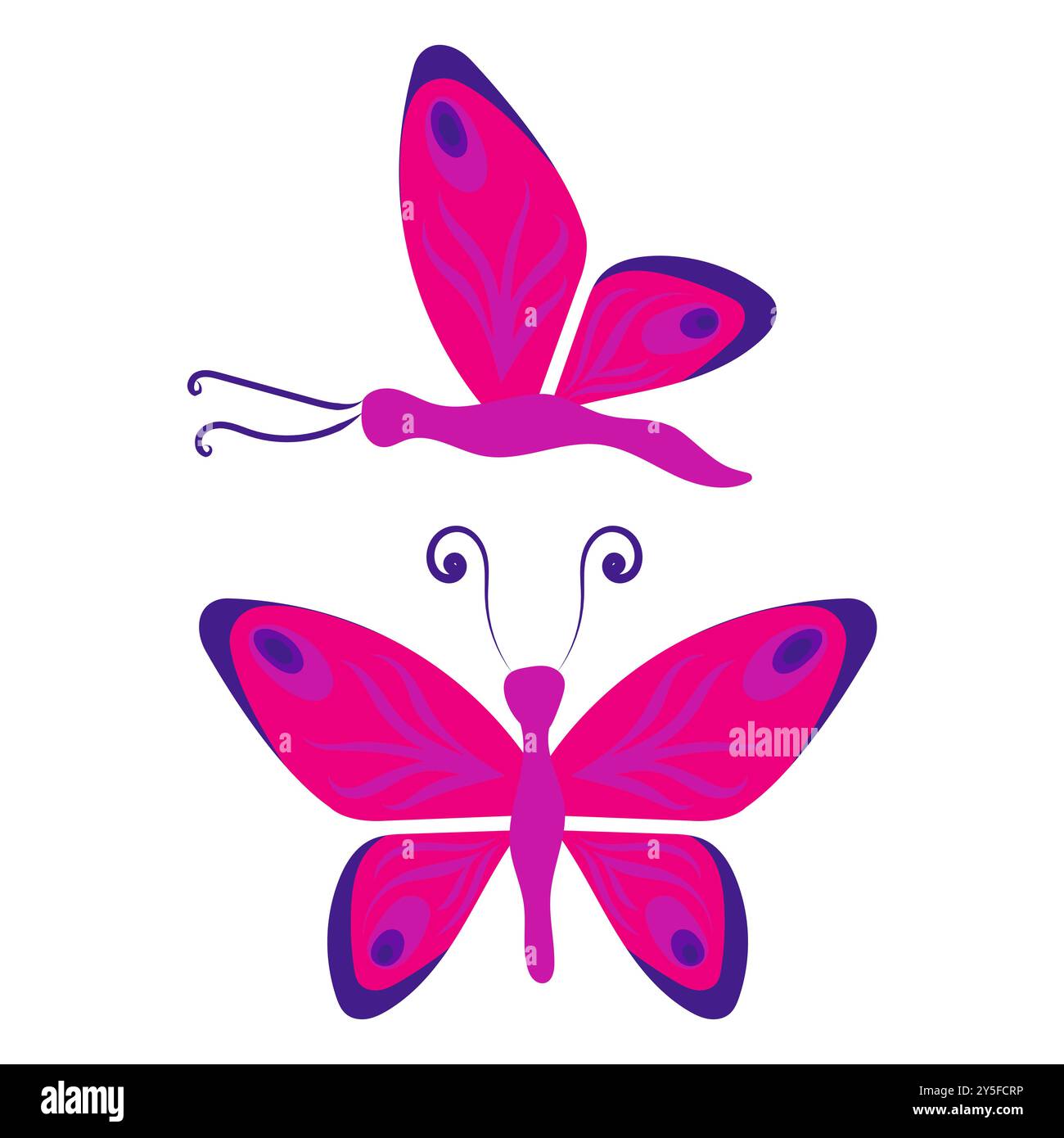 Butterfly illustration closed wings Stock Vector Images - Alamy