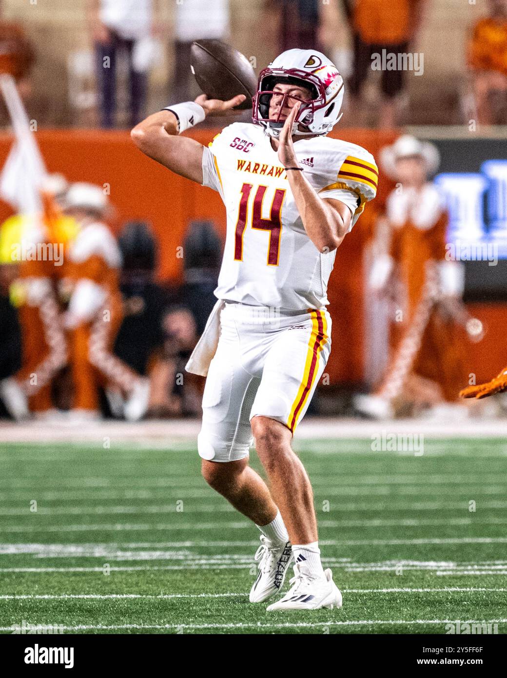 Sept 21, 2024. General Booty #14 of the UL Monroe Warhawks in action vs ...
