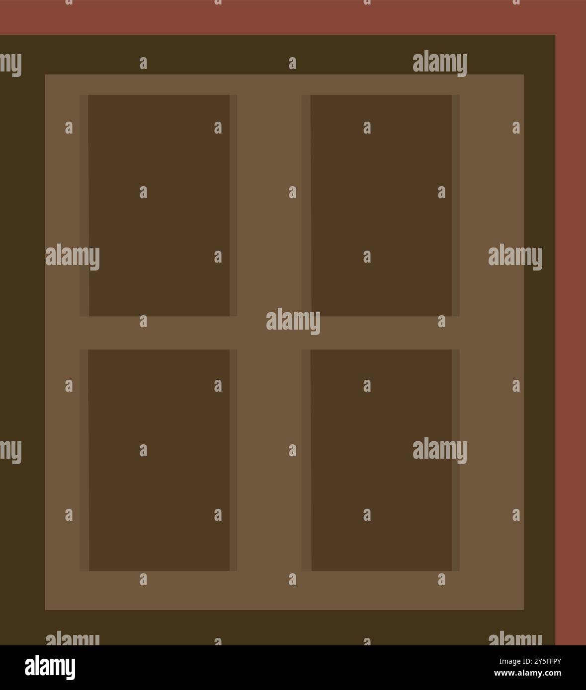 Indian village wooden window vector illustration. poor house window ...