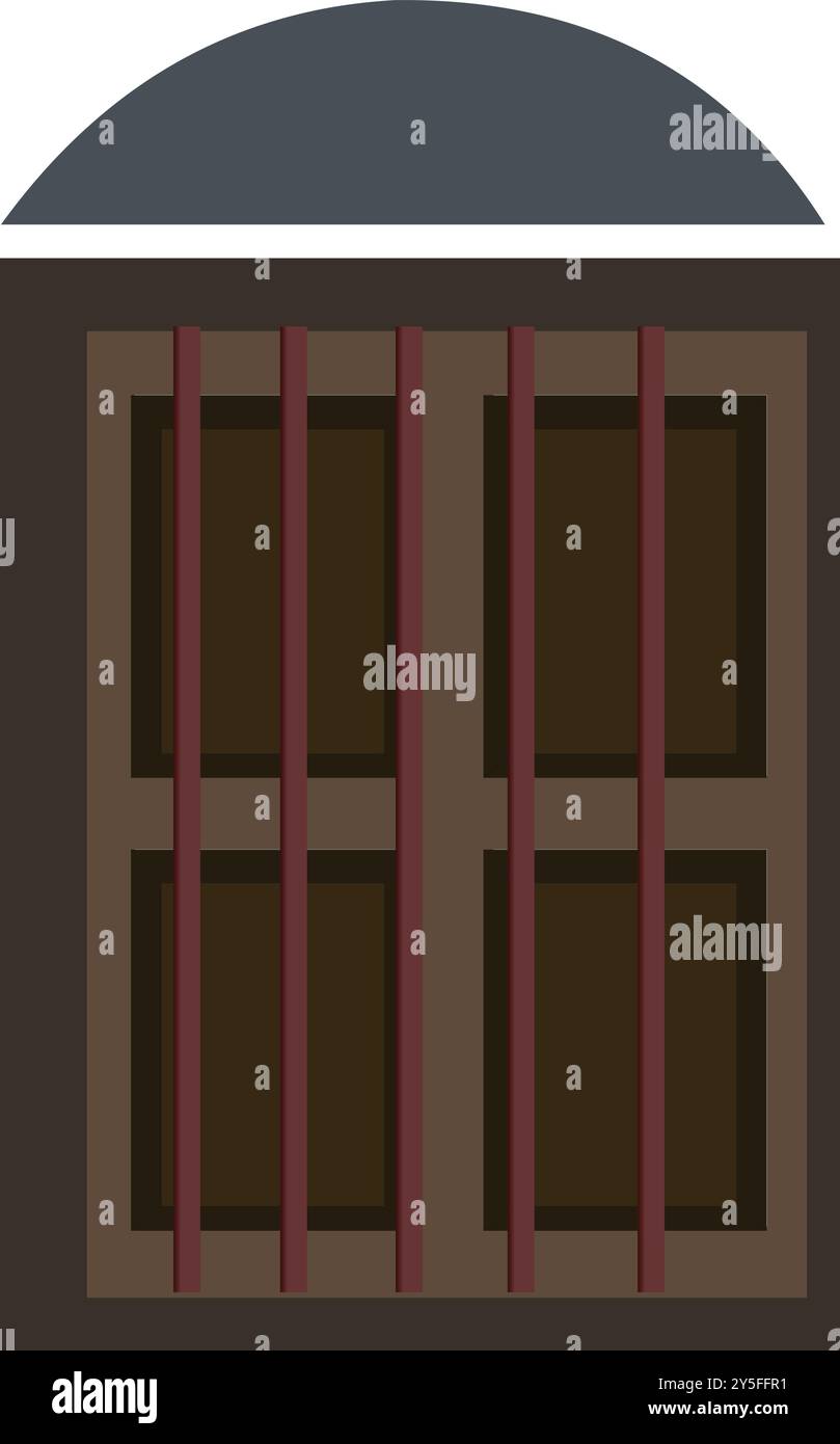 Ancient wooden window design. Window illustration isolated icon for ...