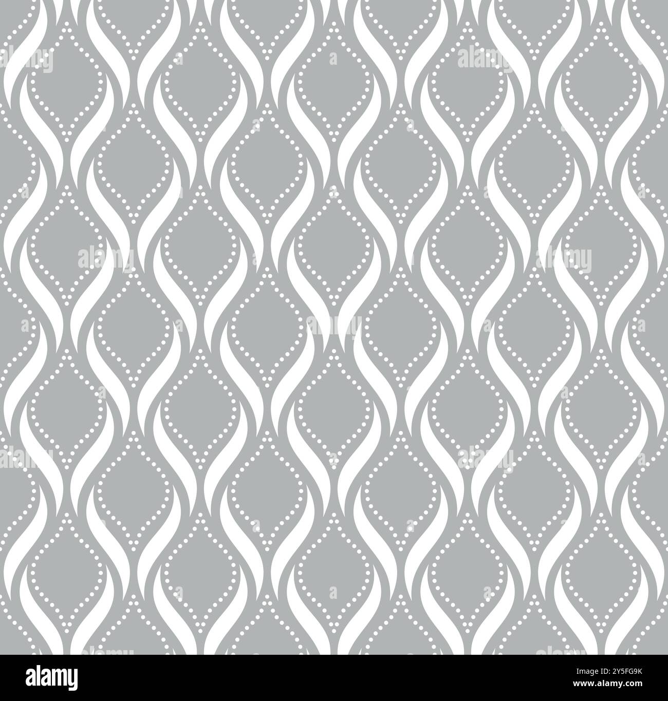 The geometric pattern with wavy lines, points. Seamless vector ...