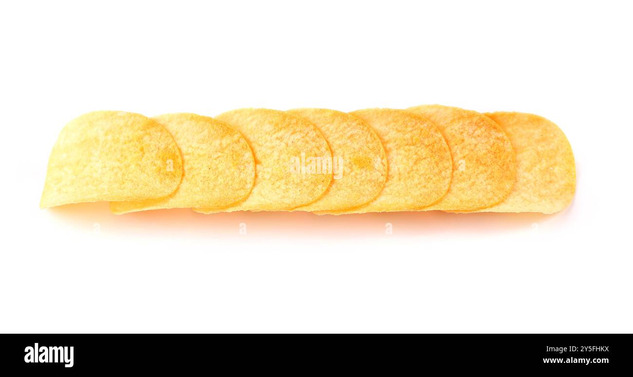 Row of potato chips hi-res stock photography and images - Alamy
