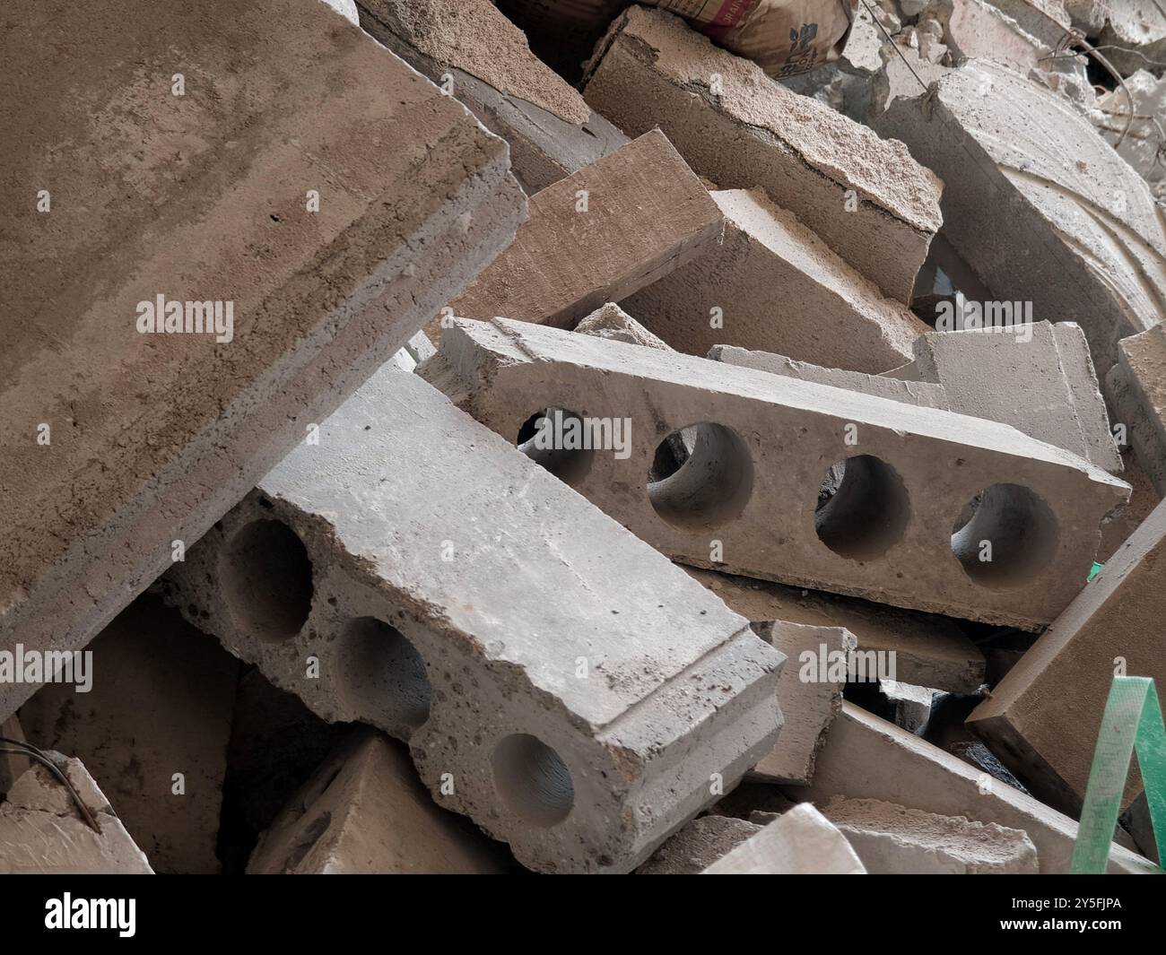 A large stack of concrete slabs on a construction site Stock Photo - Alamy