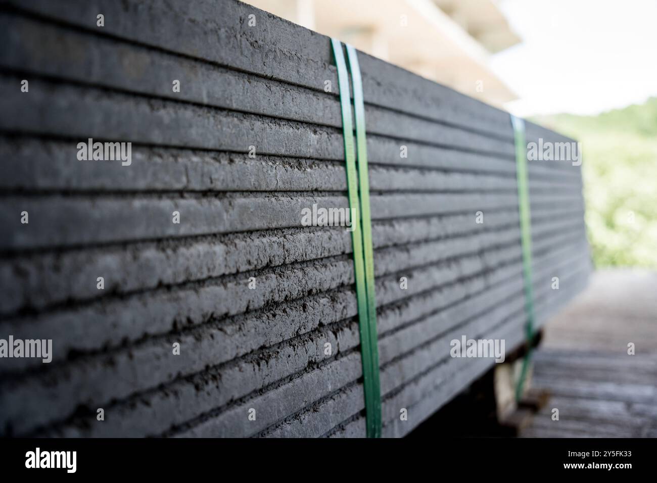 A large stack of concrete slabs on a construction site Stock Photo - Alamy
