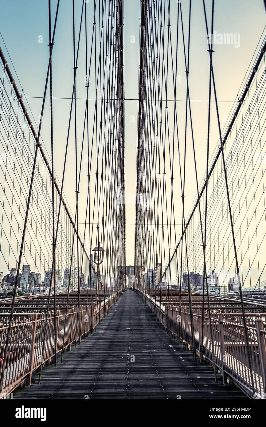 urban architecture landmark of brooklyn bridge. architecture of ...