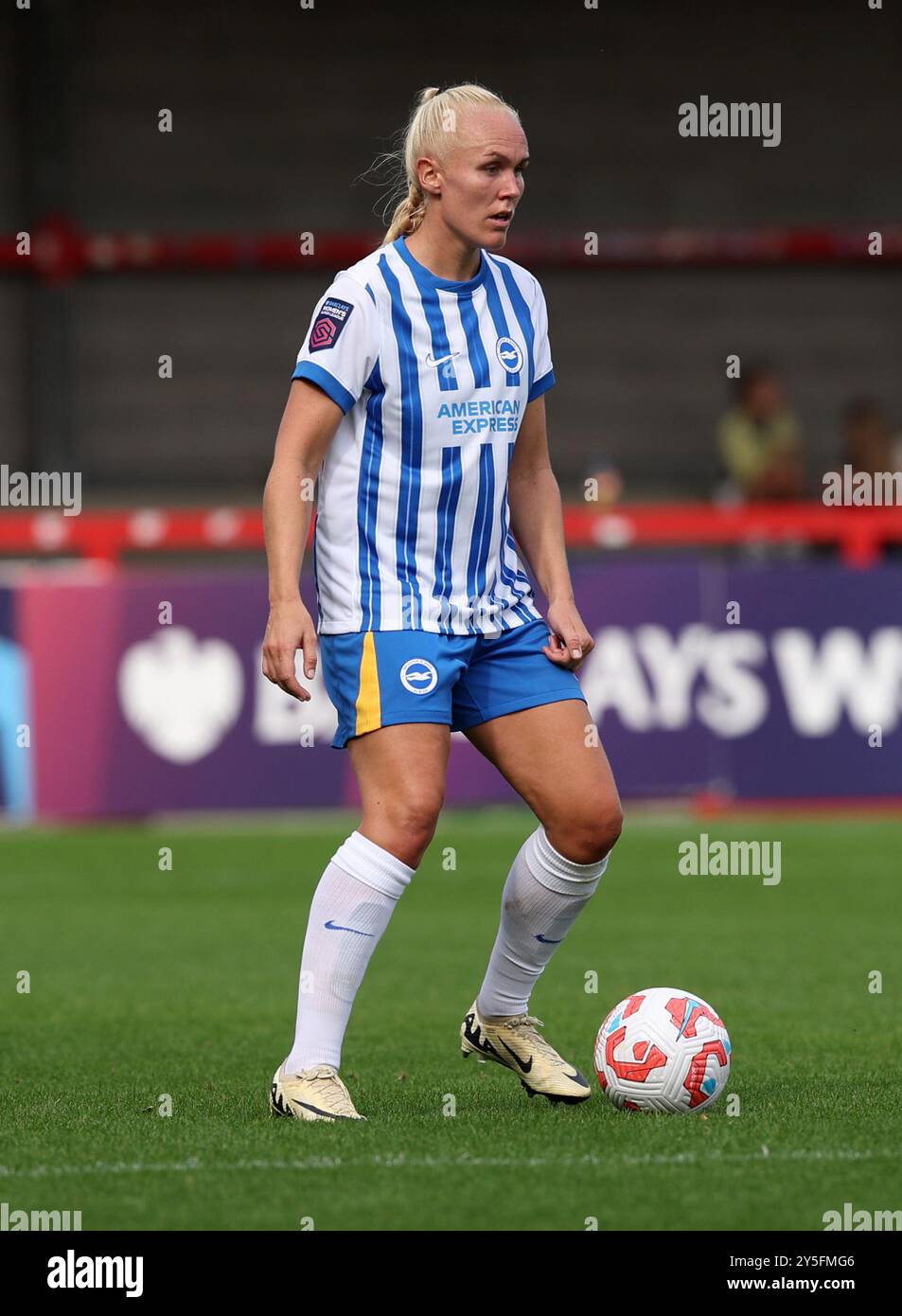 Crawley, UK. 21st Sep, 2024. Brighton's Maria Thorisdottir during the ...