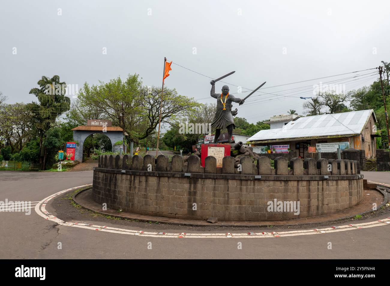 Kolhapur , India - 8 September 2024 Statue of Veer Baji Prabhu ...