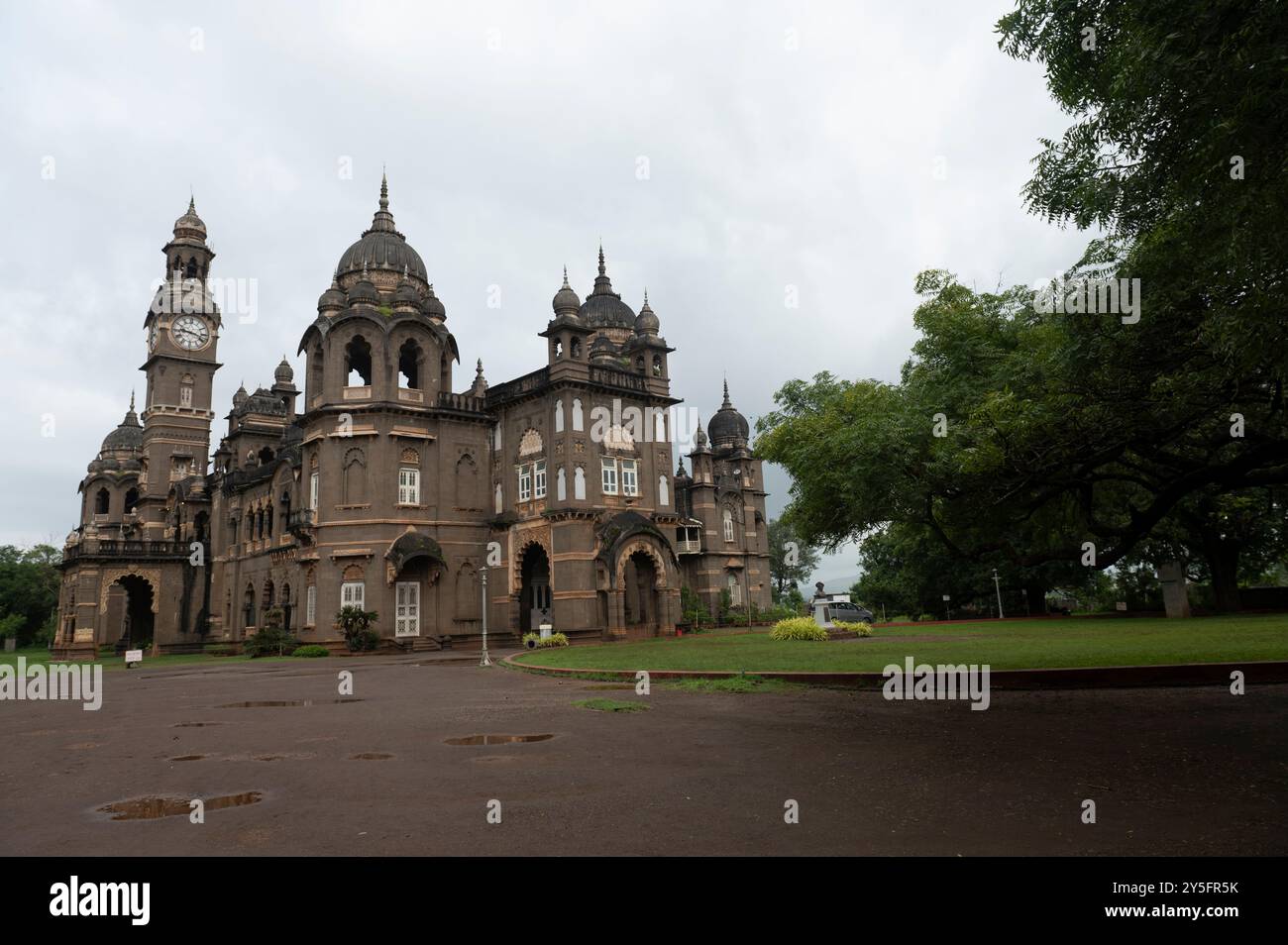Kolhapur , India - 9 September 2024 Exterior view of the New Palace ...