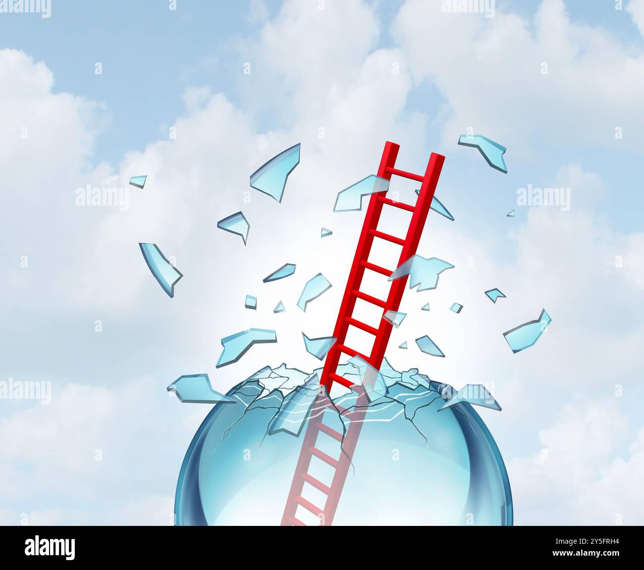 Breaking Glass Ceilings as a ladder of success breaking through an ...