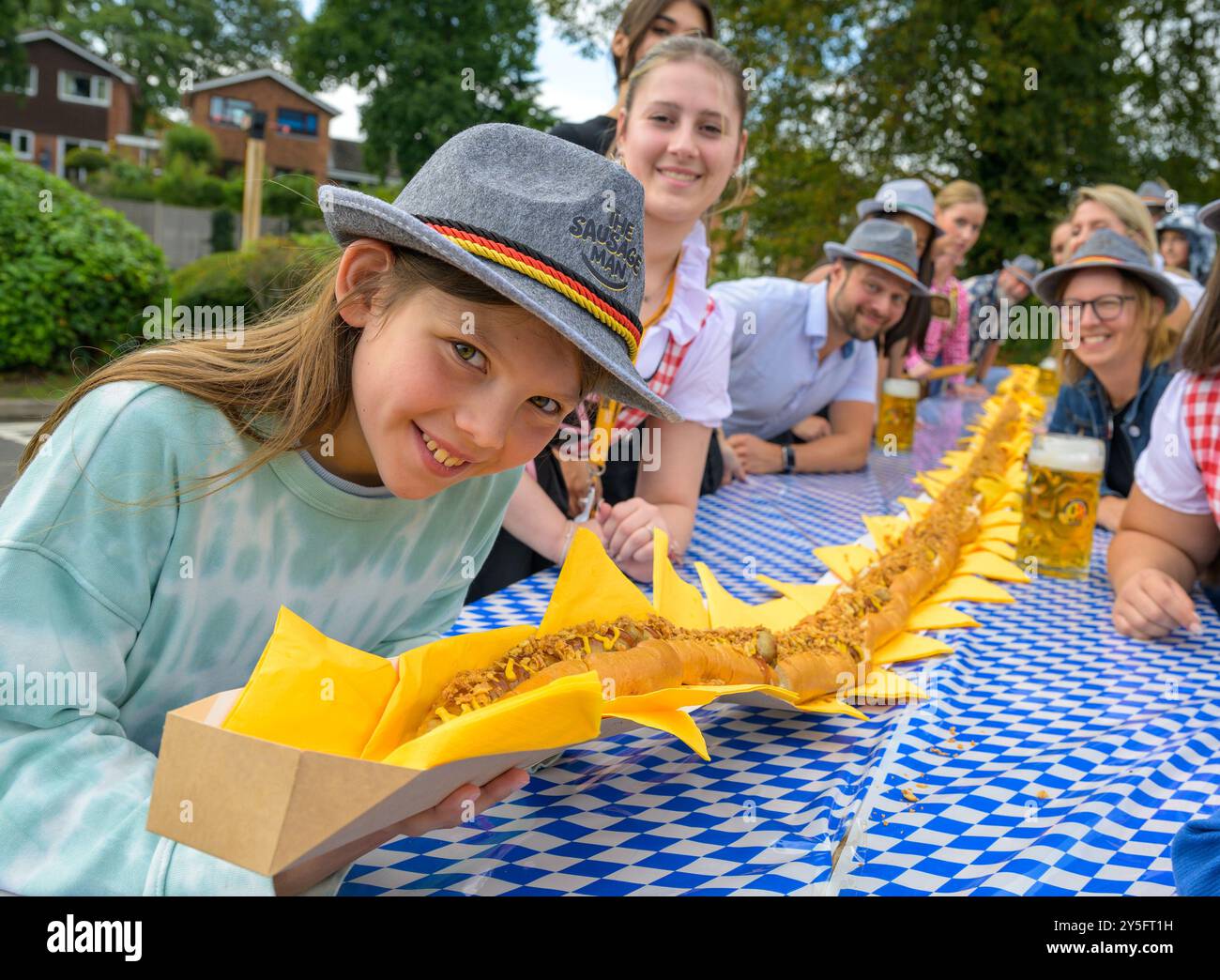 EDITORIAL USE ONLY Lexi Urhammer, 10, from London holds up a 12.12m ...
