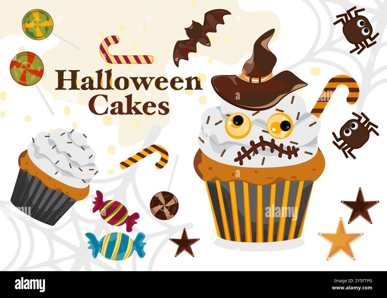 Cake ghosts halloween Stock Vector Images - Alamy