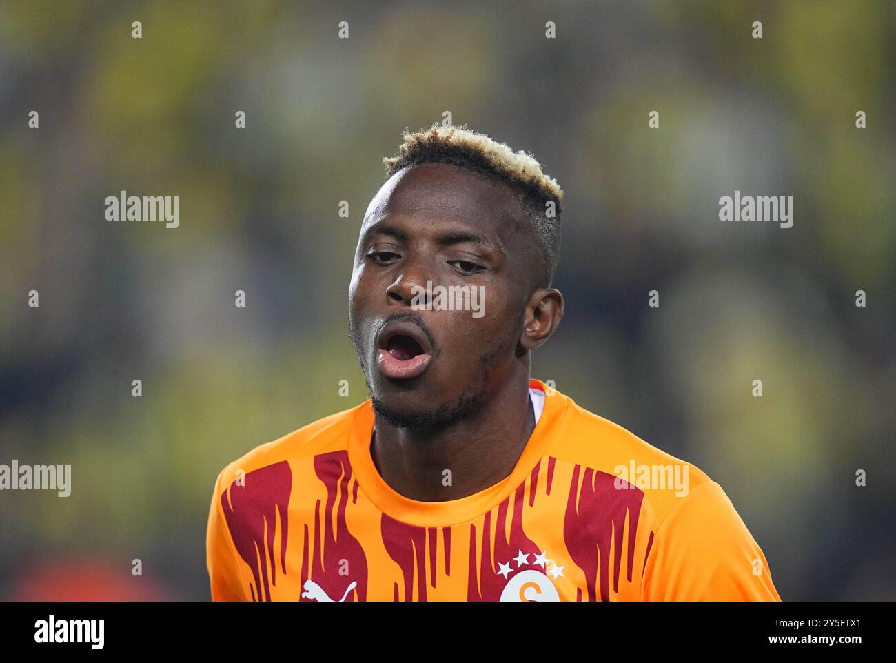 September 21 2024: Victor Osimhen of Galatasaray looks on during a ...