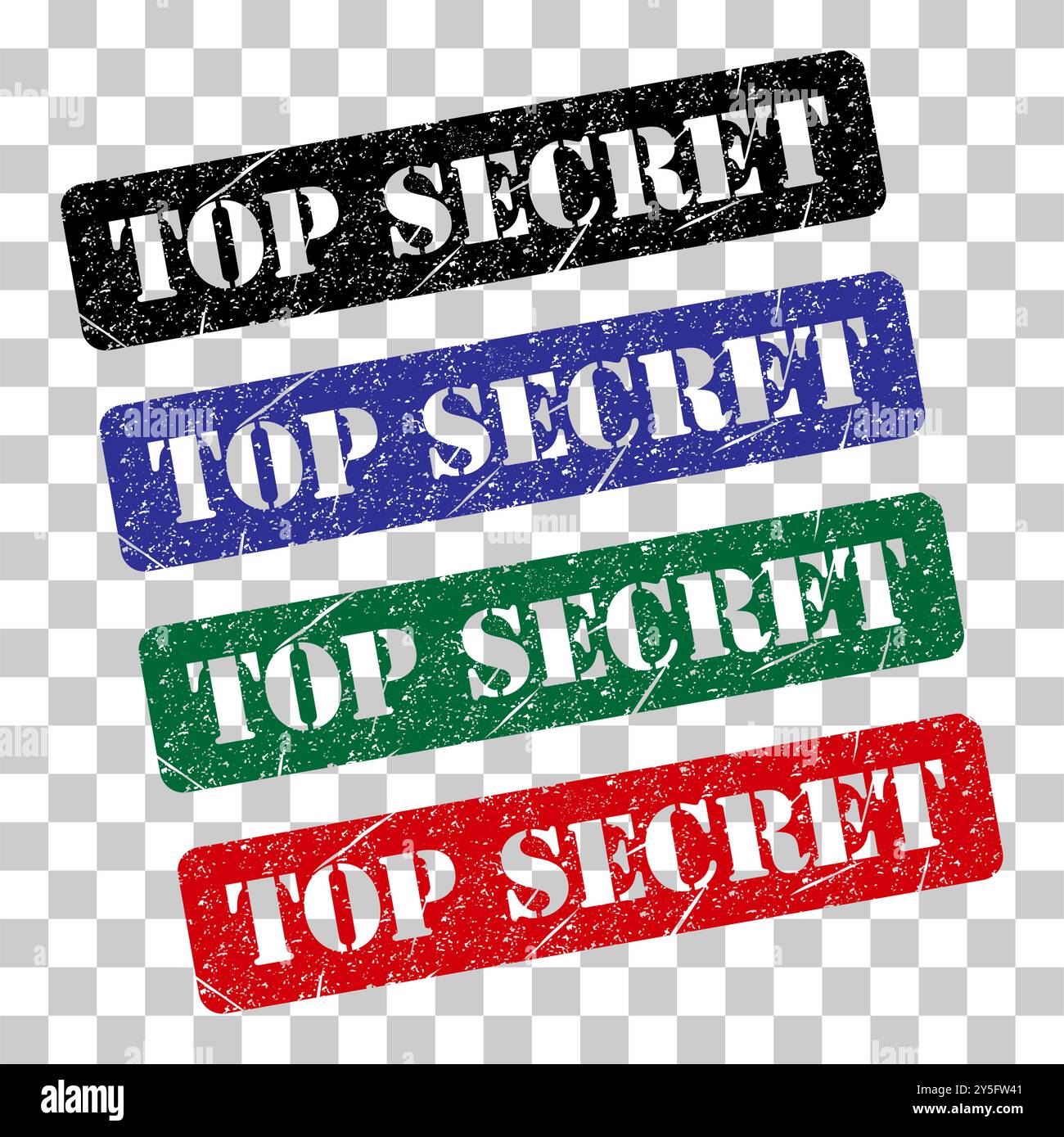 Set of Top secret stamp symbol, label sticker sign button, text banner vector illustration Stock ...