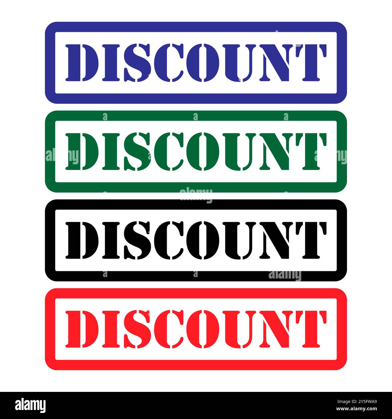 Set of Discount stamp symbol, label sticker sign button, text banner ...