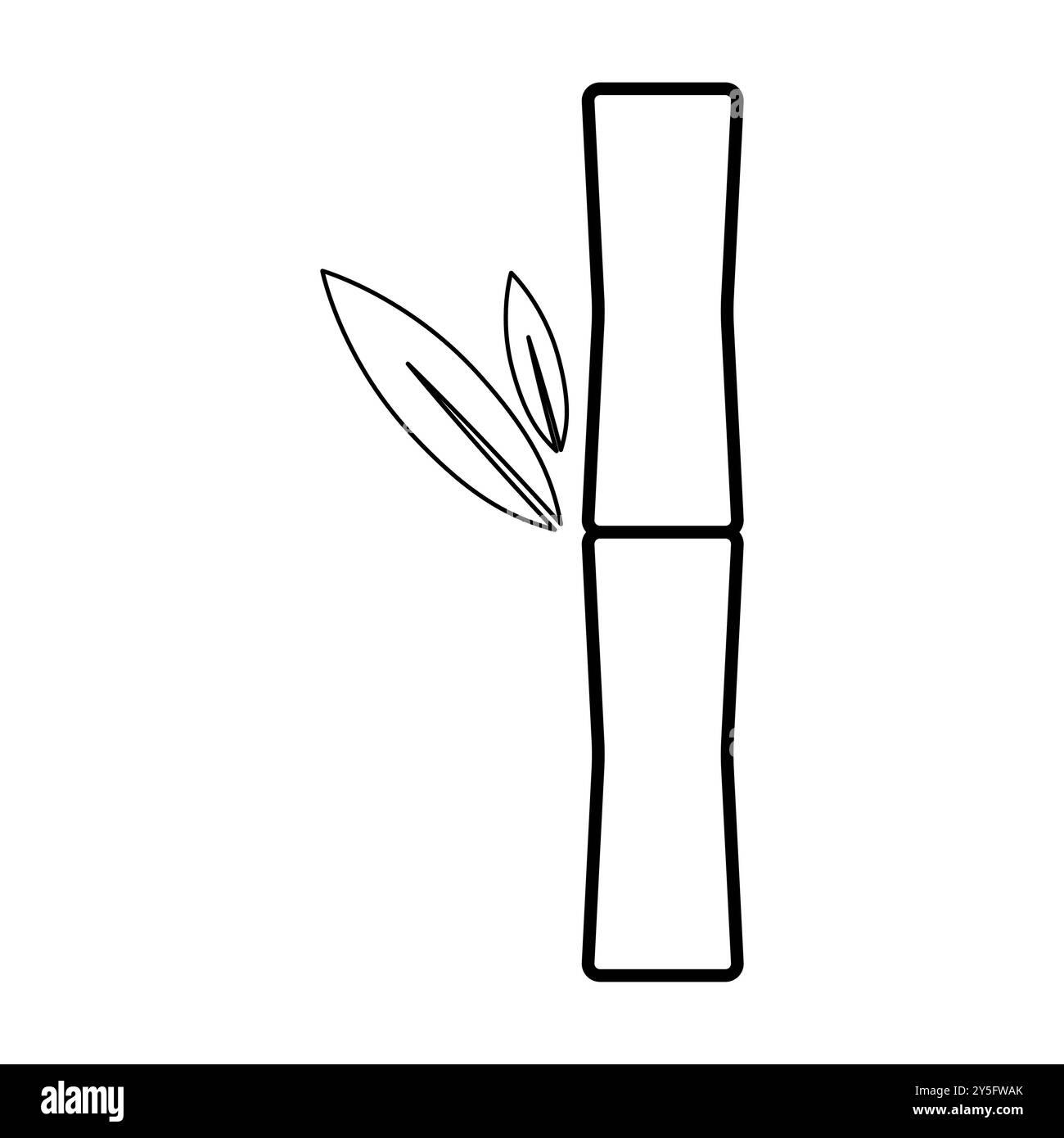 Bamboo leaf icon, nature tropical symbol design, web sign vector ...