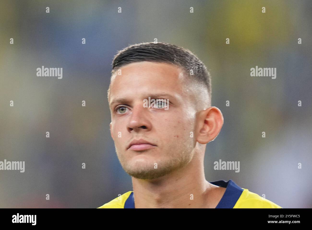 September 21 2024: Sebastian SzymaÅ„ski of Fenerbahce looks on during a ...
