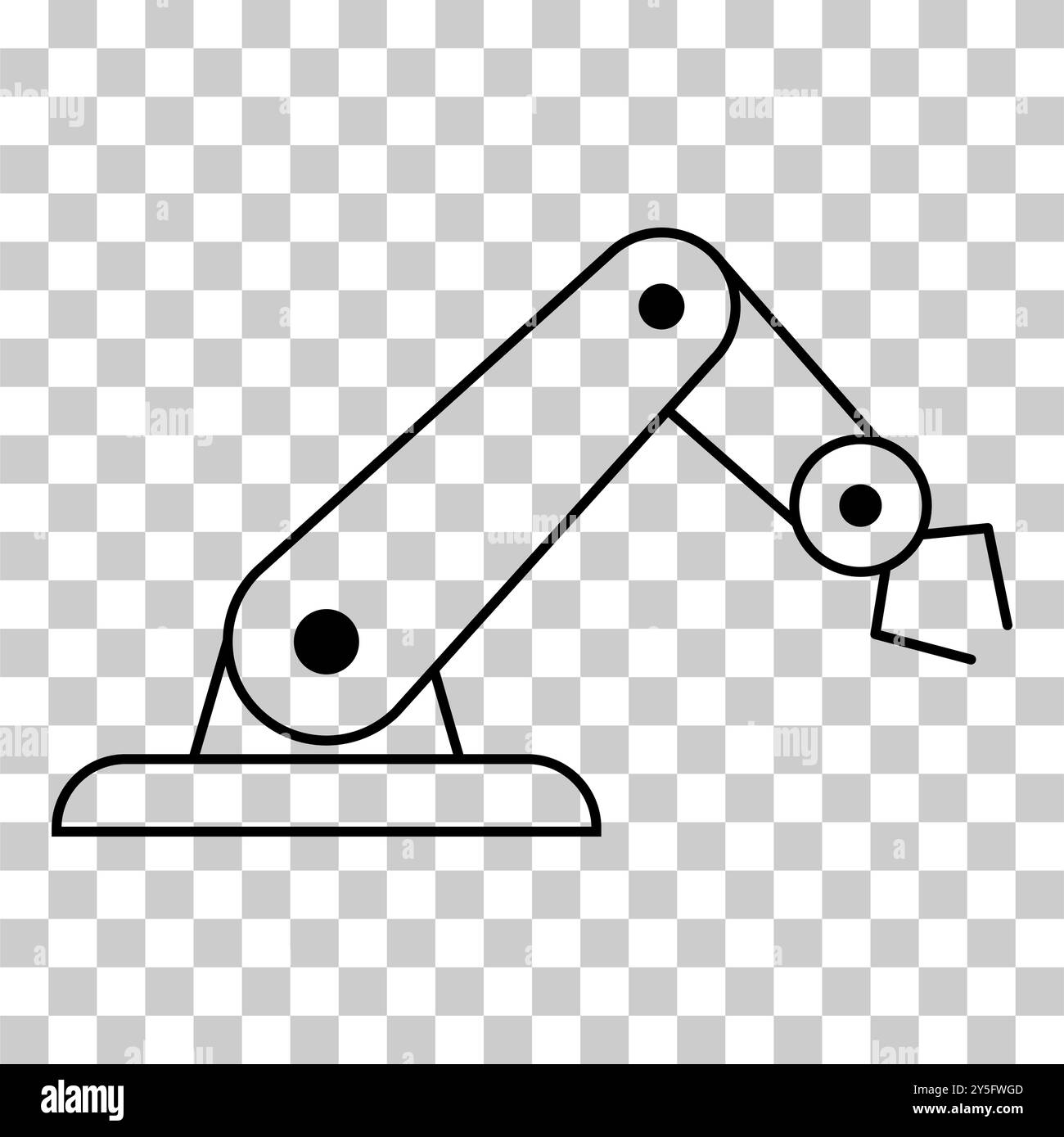Mechanical robot arm machine icon, technology hydraulic robotic hand, vector illustration Stock ...