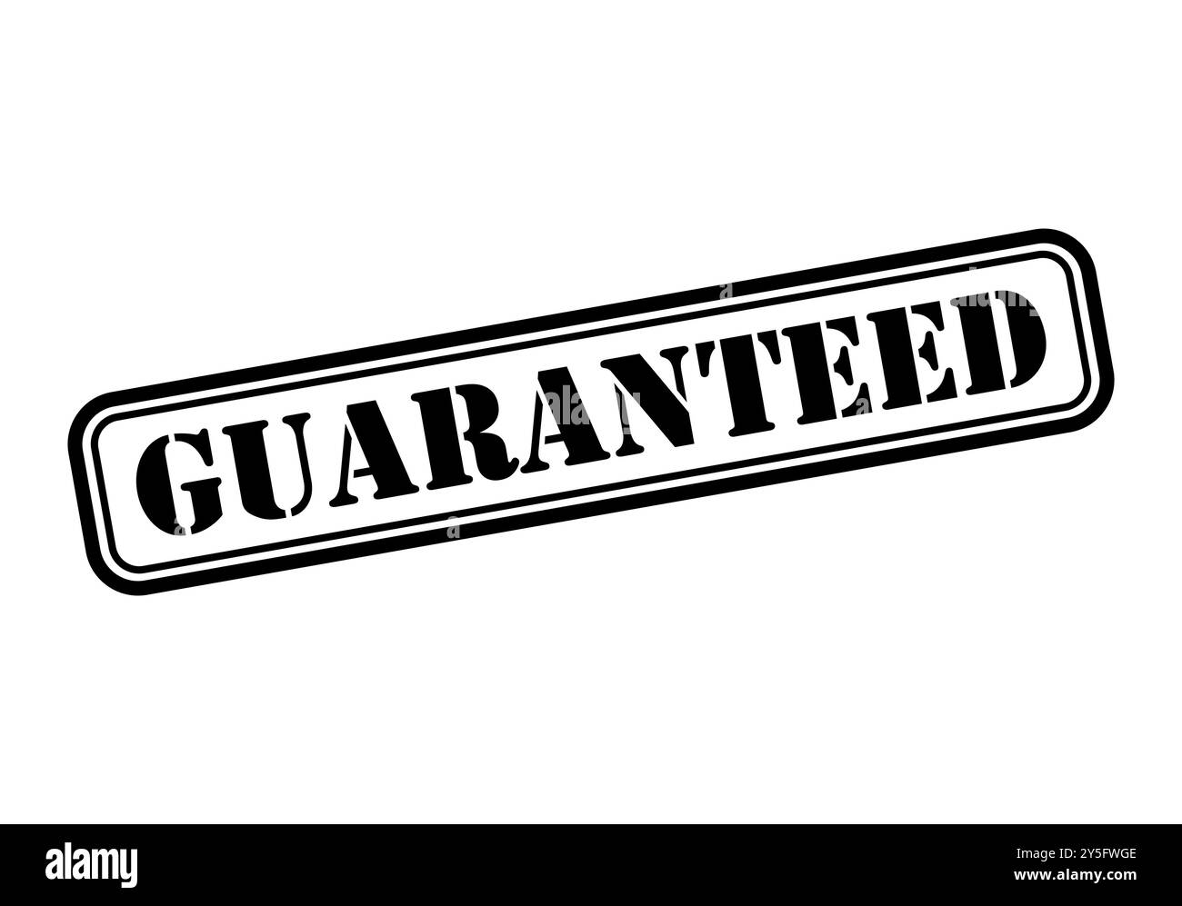 Guaranteed stamp symbol, label sticker sign button, text banner vector ...