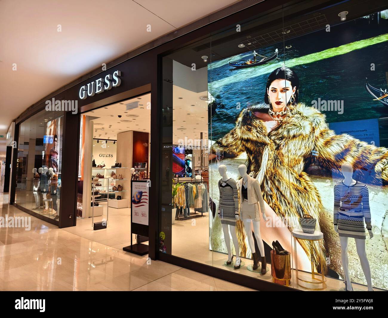 KUALA LUMPUR, MALAYSIA - AUGUST 28, 2024: Guess brand retail shop in ...