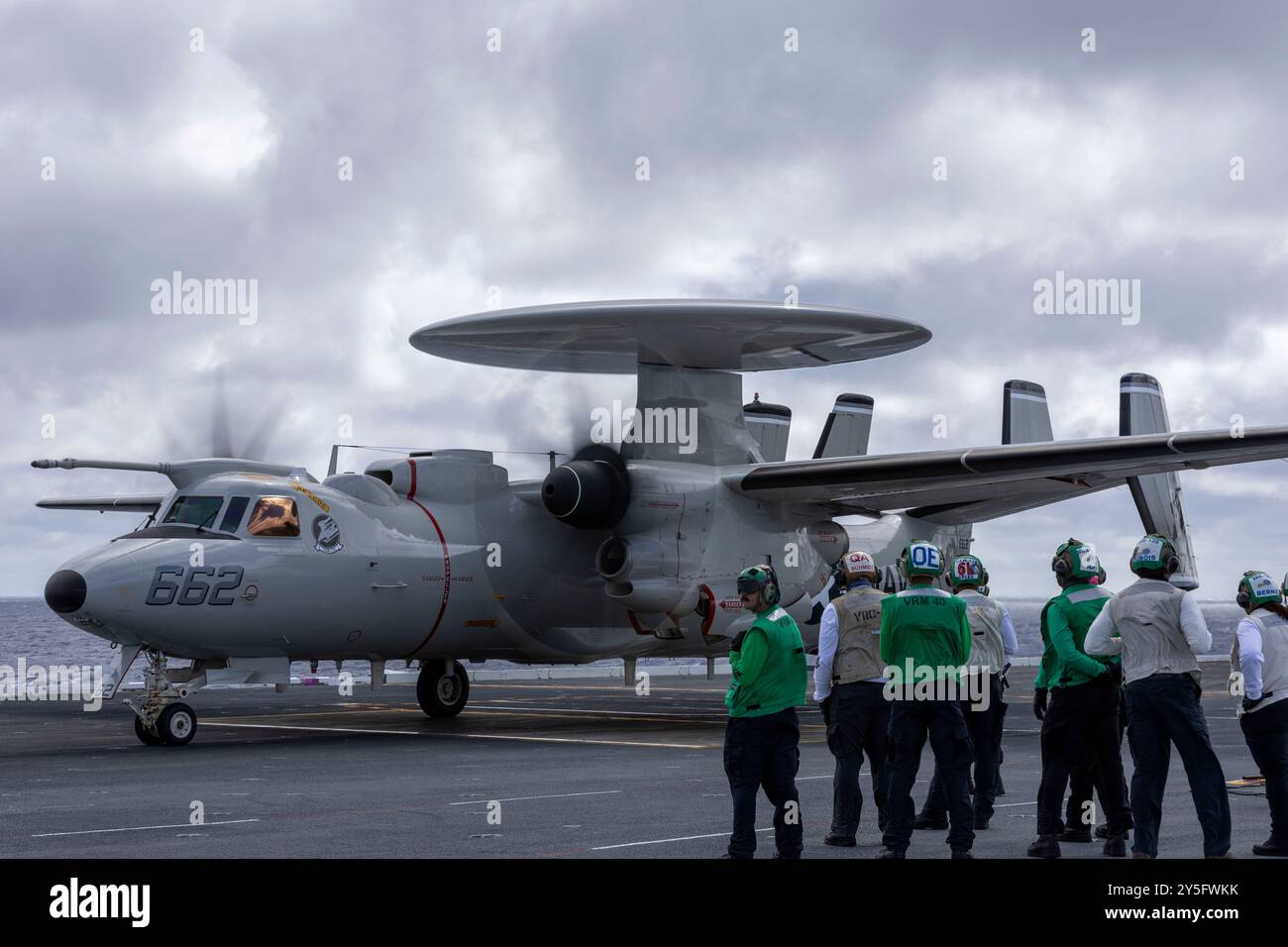 ATLANTIC OCEAN (Sep. 20, 2024) An E-2D Hawkeye, assigned to the ÒGrey ...