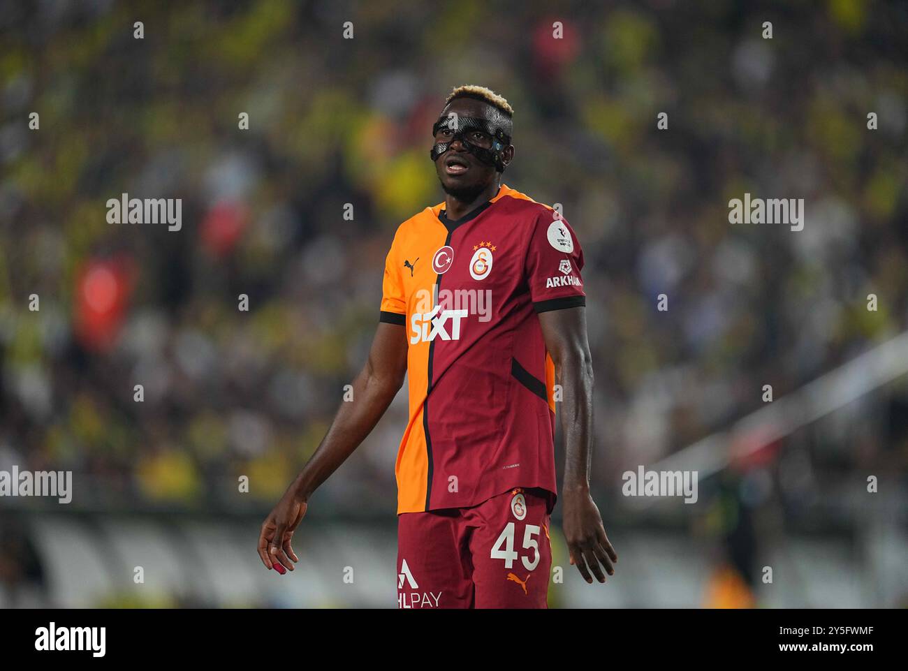 September 21 2024: Victor Osimhen of Galatasaray looks on during a ...