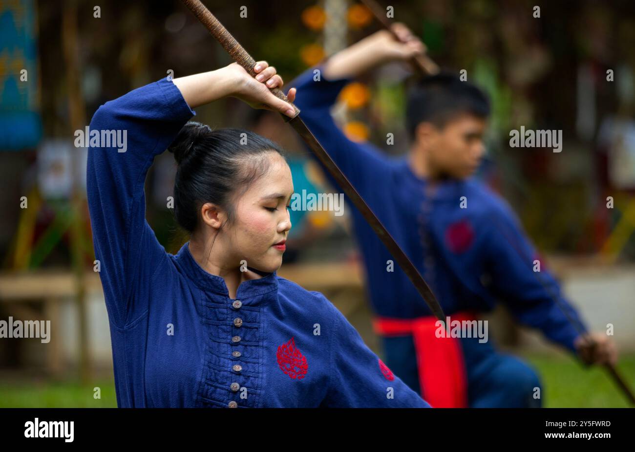 Chiang Mai, Thailand. 21st Sep, 2024. The faithful are dressed in ...