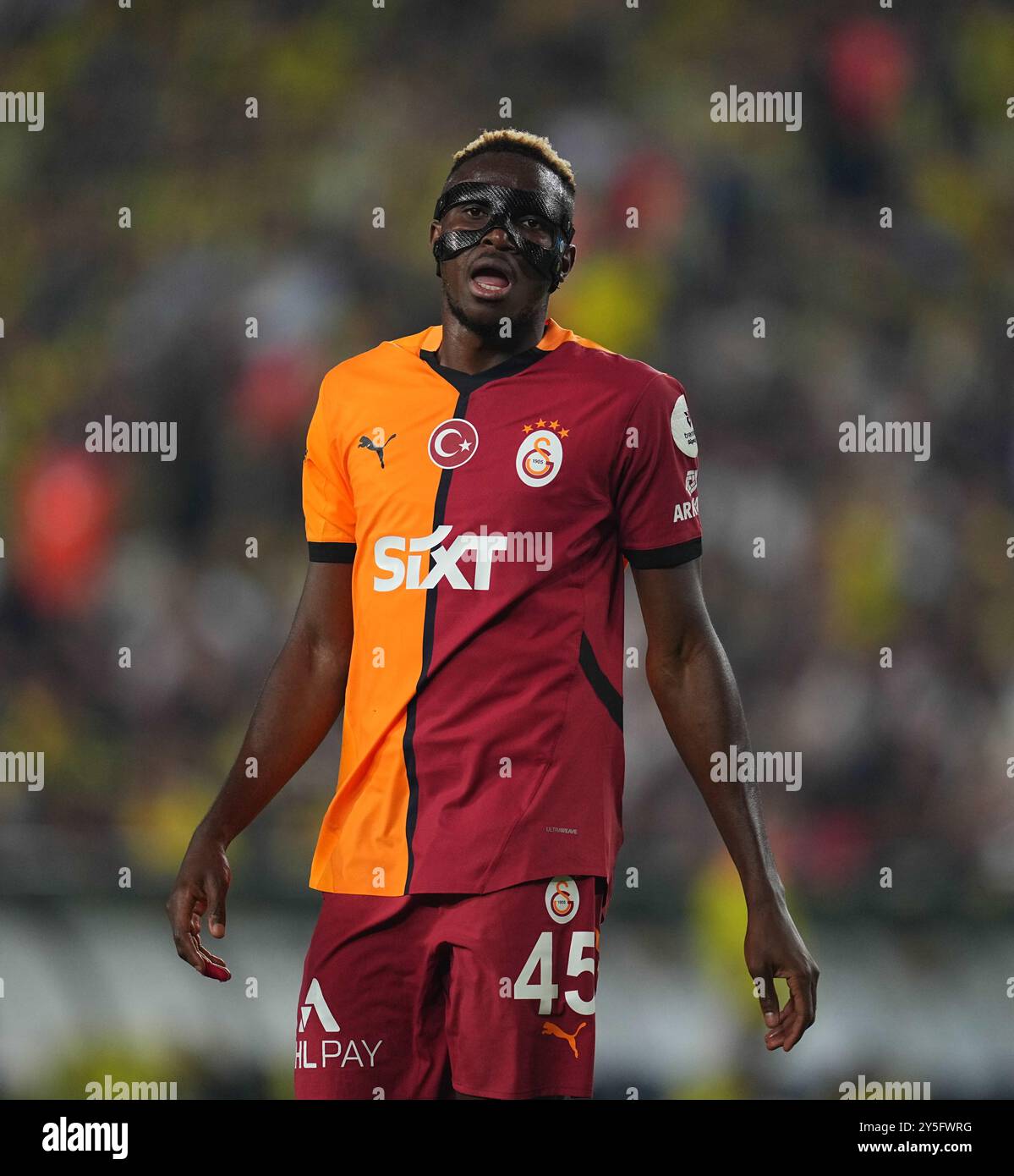 September 21 2024: Victor Osimhen of Galatasaray looks on during a ...