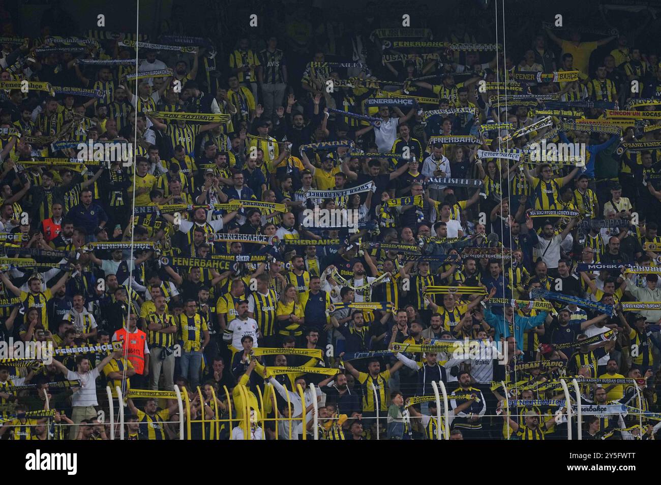 September 21 2024: Fenerbahce fans during a Turkey SÃ¼per Ligue game ...