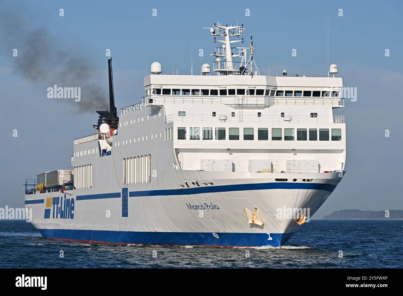 Ferry MARCO POLO arrives at Lübeck-Travemünde Stock Photo - Alamy