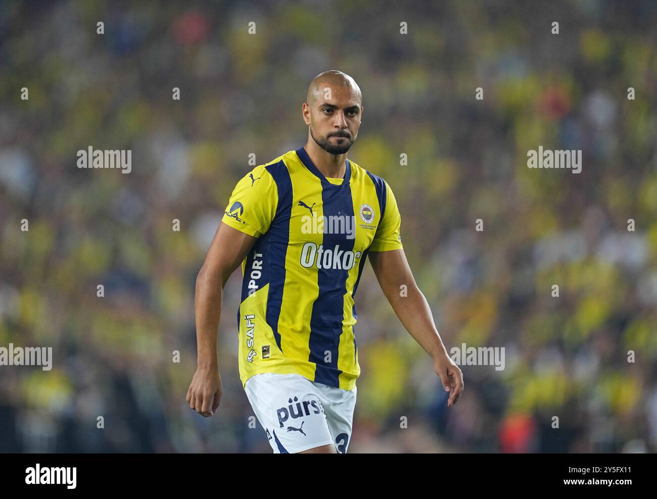 September 21 2024: Sofyan Amrabat of Fenerbahce looks on during a Turkey SÃ¼per Ligue game ...