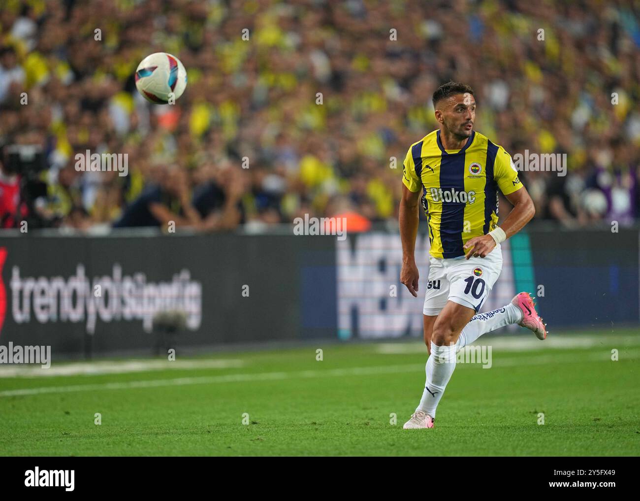 September 21 2024: Dusan Tadic of Fenerbahce controls the ball during a Turkey SÃ¼per Ligue game ...