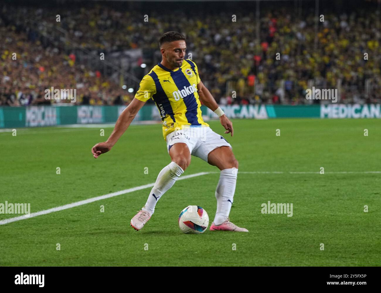 September 21 2024: Dusan Tadic of Fenerbahce controls the ball during a Turkey SÃ¼per Ligue game ...