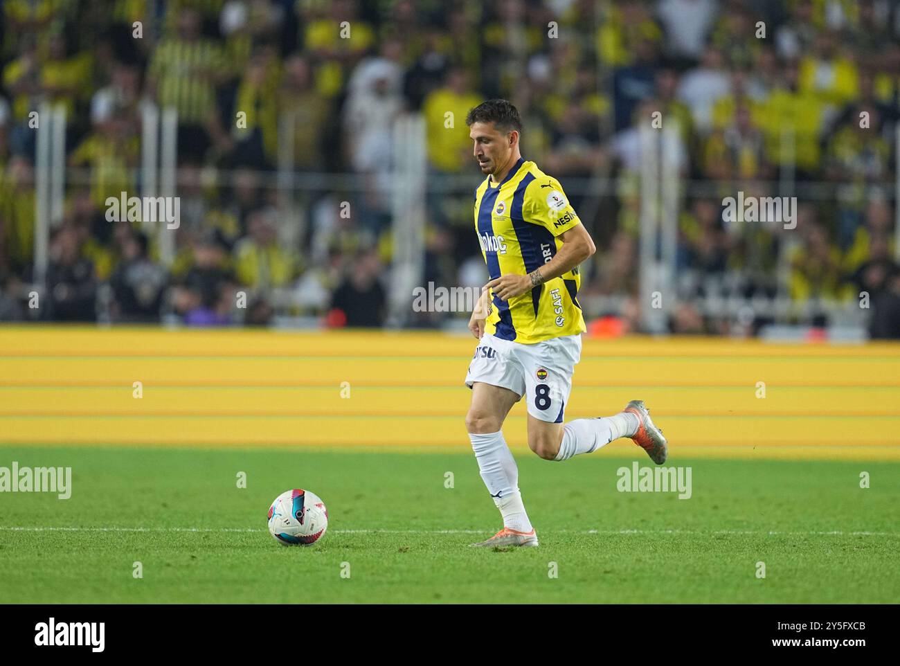 September 21 2024: Mert Hakan YandaÅŸ of Fenerbahce controls the ball during a Turkey SÃ¼per ...
