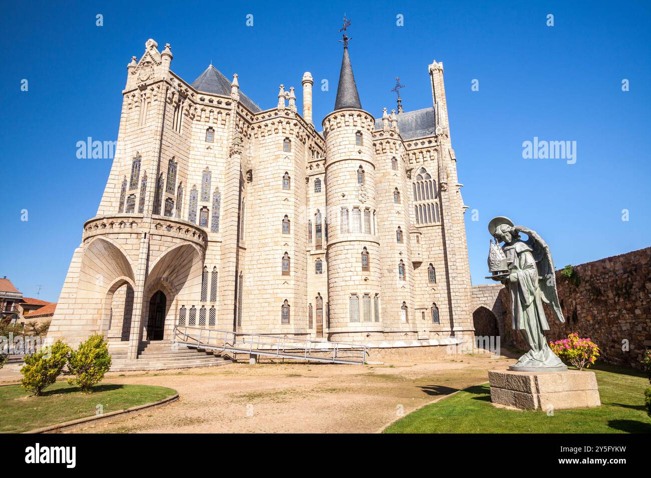 Episcopal Palace designed by Antonio Gaudi in Astorga, Way of St. James ...