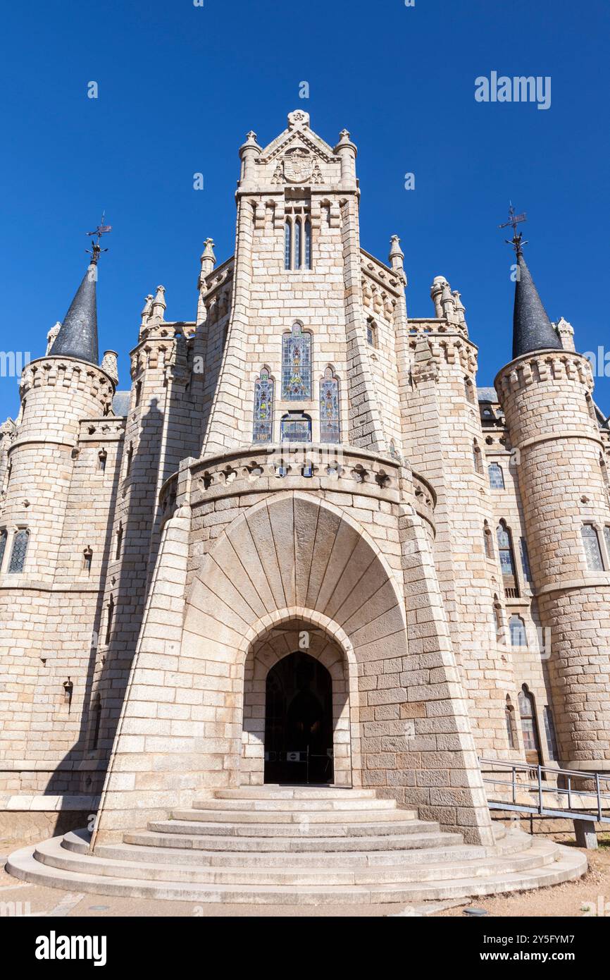 Episcopal Palace designed by Antonio Gaudi in Astorga, Way of St. James ...
