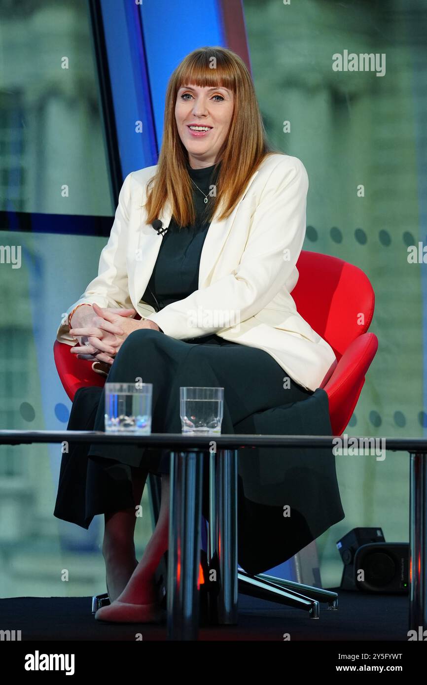 Deputy Prime Minister Angela Rayner appearing on the BBC One current ...