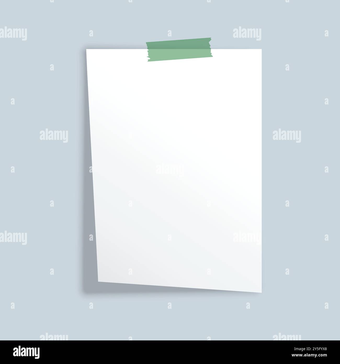 White sheet of paper in flat style. Empty paper note vector ...