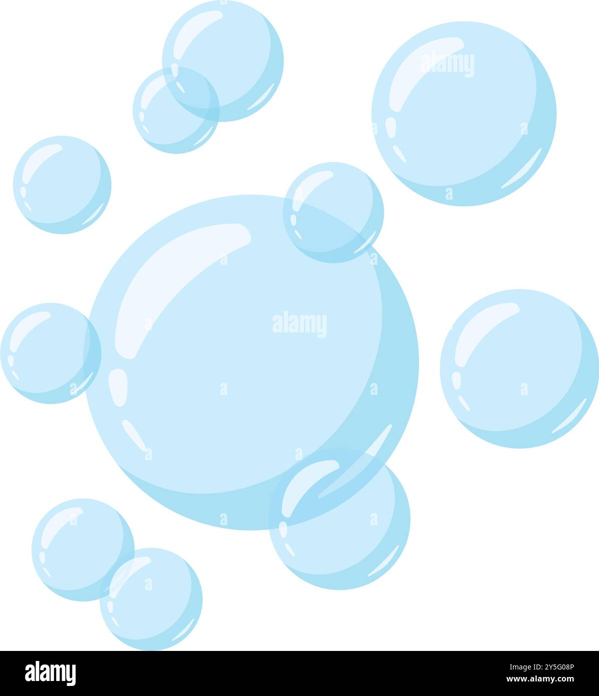 Bath foam icon in flat style. Shampoo bubbles vector illustration on isolated background. Soap ...