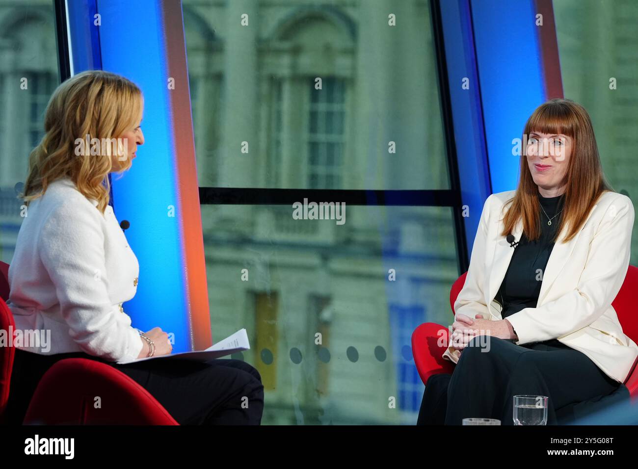 Deputy Prime Minister Angela Rayner (right) appearing on the BBC One ...