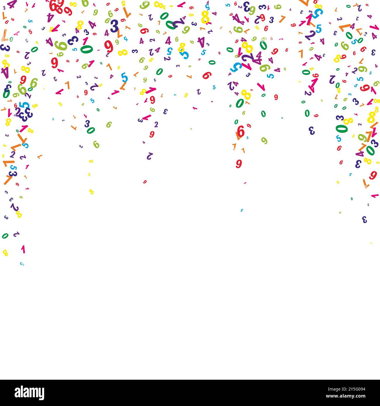 Concept of school background. Colorful childish numbers and digits ...