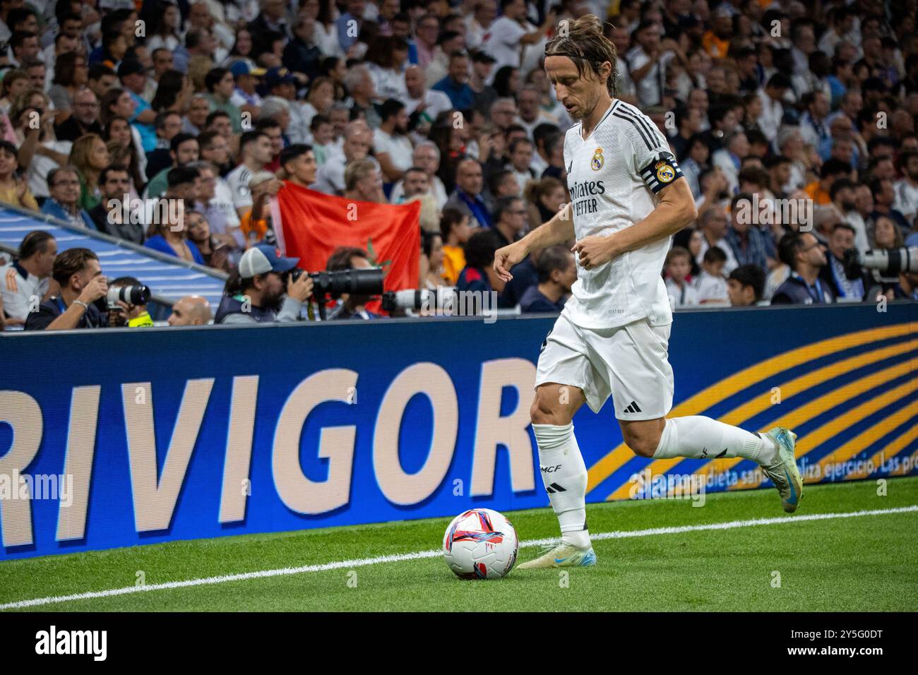Madrid, Spain. 21st Sep, 2024. Real Madrid's Croatian footballer Luka ...