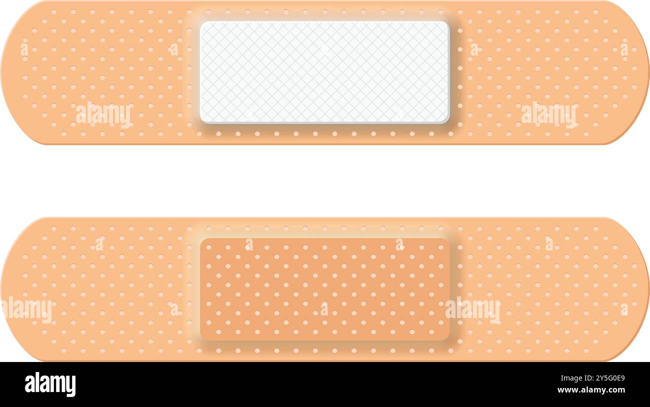 Adhesive medical plaster icon in flat style. Bandage vector ...